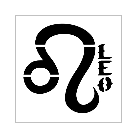 Amazon.com: Leo Stencil 4 Inch Sign Symbol Horoscope Zodiac Word Design ...