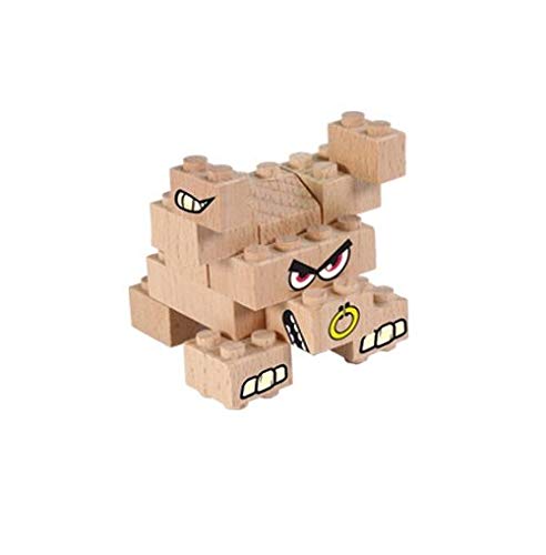 FABBRIX JD1802 Farm Animals Wooden Construction Game 16 Pieces – BigaMart