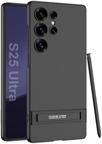 NINKI for Samsung Galaxy S25 Ultra Case Slim with Kickstand,3-Way Stand Ultra Slim Thin Hard PC ...