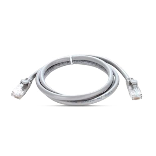 Elevea High-Performance (1-Meter) CAT6 LAN RJ45 Crossover Cable in Grey - Perfect for PC ...