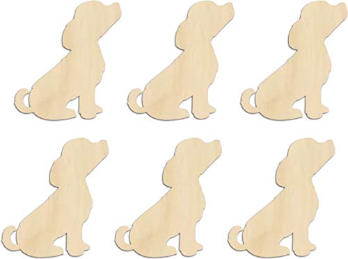 Amazon.com: 3" Puppy Dog - 6 Pack - Wood Cutout - DIY party craft ...