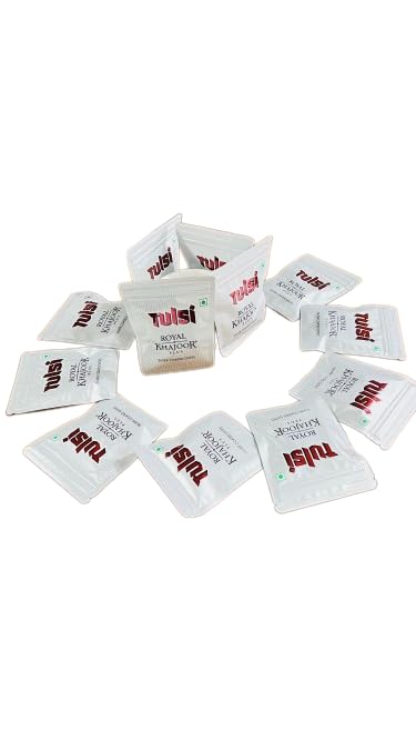 Tulsi Royal Khajoor (PACK OF 12) small handy pack silver coated dates ...