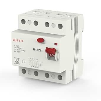 GUTS RCCB 16A - 30mA FP – 240/415V Residual Current Circuit Breaker ...