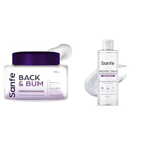 Buy Sanfe Back & Bum Cream for Dark Spots and Body Acne Instant Tan ...