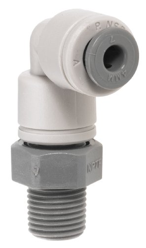 Celcon Acetal "Push to Connect" - Swivel Male Elbow, 3/16" Tube x 1/8 ...