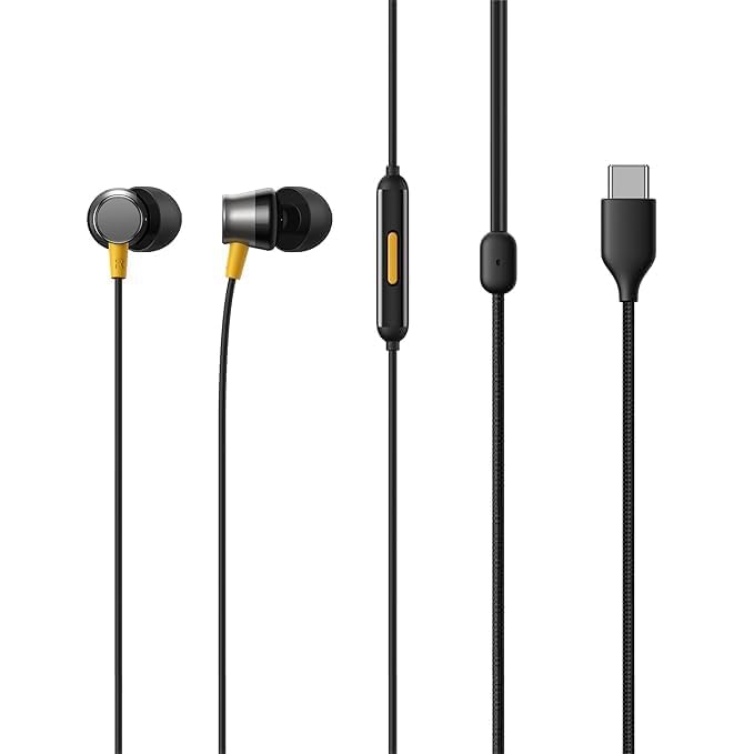 Type-C Earphones with Rich Bass Sound | Secure in-Ear Comfort with HD ...
