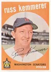 1959 Topps Regular (Baseball) Card# 191 Russ Kemmerer of the Washington ...