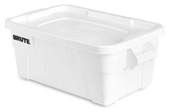Rubbermaid Commercial Products BRUTE Tote Storage Bin with Lid, 14 ...