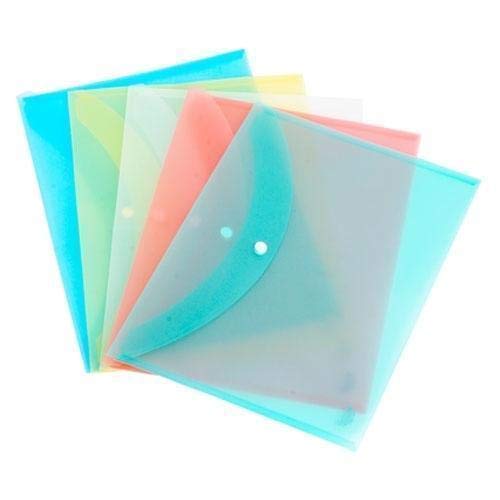 Sun Thick Multicolored Button Folders for Papers - Set of 50 : Amazon ...