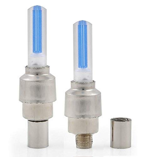 BuySasta Tyre LED Light Rim Valve Cap Flashing Blue Colour (Set of 2 ...
