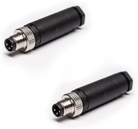 Amazon.com: 2 Pcs M8 Plug Waterproof 3 Pin Connector, Field Assembly ...