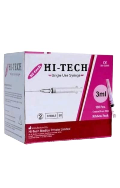 Hi-Tech Insulin Syringe Super fine Medical Needle (Clear) - Pack of 15 ...