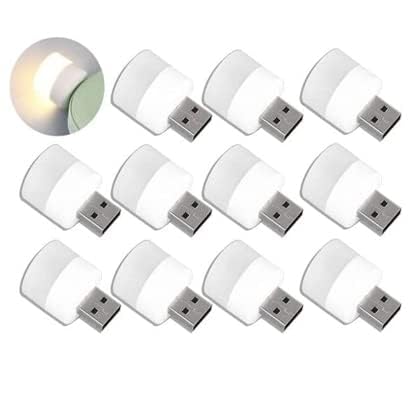 USB LED Light Pack of 12 Plug in Flexible Portable LED Bulb for Indoor ...