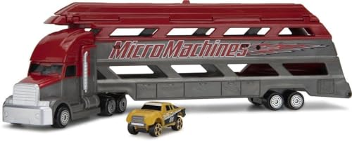 Micro Machines Starter Pack – Red Mini Hauler – Includes Exclusive Car ...