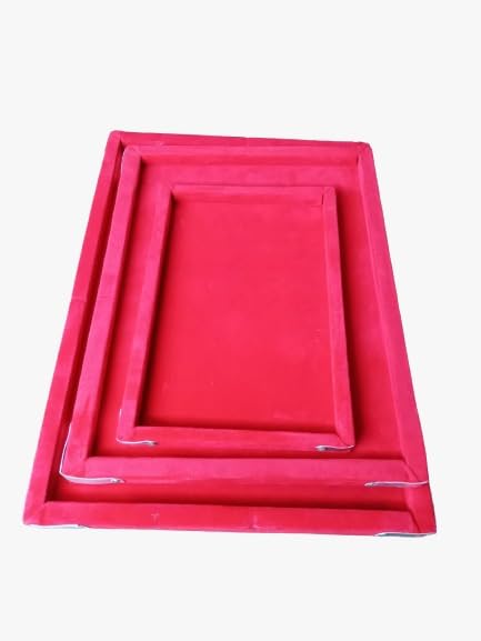 Lucky Store Velvet Display Tray for Jewellery Organiser Pack of 3 pcs ...