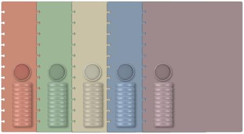 Amazon.com: gisgfim 5 Set Discbound Notebook Cover and Disc Set 8.5 x ...