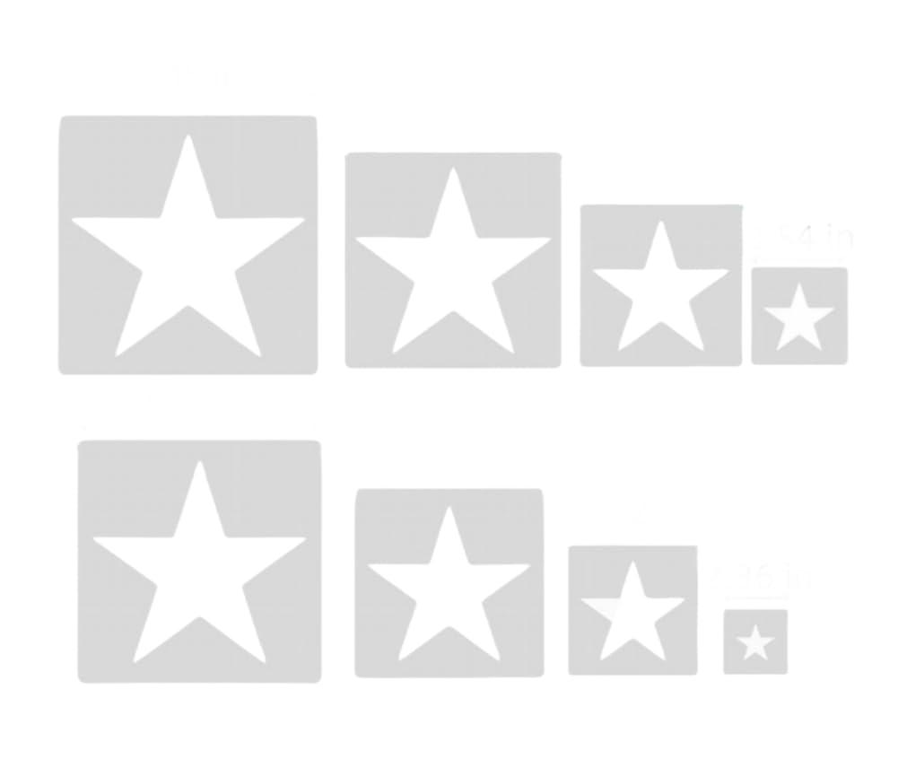 8 plantillas grandes de estrella, plantillas de estrellas de diferentes ...