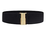 ・ブランド:maikun・製造元/メーカー部品番号:belt17224-black-gold-s-jp・材質：ゴム・「全長：62cm（伸びる可能）」　　「ベルト幅：6cm」　　「ウエストサイズ：62cm－72cm」・素材のメリット：ゴム製の...