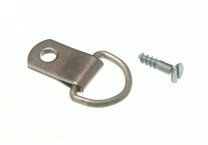 Picture Frame Hanging D Ring Single NP Nickel Plated with Screws (Pack ...