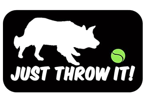 Amazon.com: Just Throw It Border Collie TP 526 vinyl 6" Decal Sticker ...