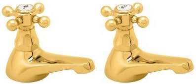 Deva TUD01/501 Tudor Basin Taps, Gold, Set of 2 Pieces : Amazon.co.uk ...