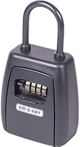 Em-D-Kay Model#3301 Key Lock Box Resettable Combination with Shackle ...