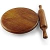 Amazon.com: IBLAY Wooden Chakla,Serving Board, Round Chapati Chakla ...