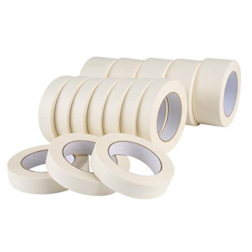 Lichamp Masking Tape, White Painter Tape 1 inch and 2 inch Wide, 10+5 ...
