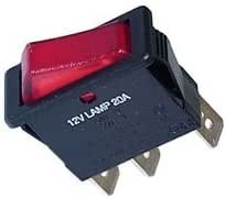 Philmore LKG Lighted Snap-in Rocker Switch w/Red Actuator Lens - SPST ...