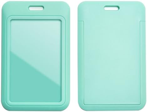 Amazon.com : Larpur Pack of 2 Sliding ID Badge Holders Hard Plastic ...
