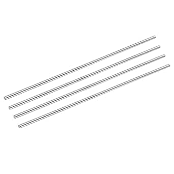 Amazon.com: MECCANIXITY 304 Stainless Steel Round Rods, 6mm x 350mm Solid Shaft Rods for DIY ...