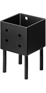eoere Heavy Duty Steel 8x8 Post Base, Fence Base, Anchor Deck Supports ...