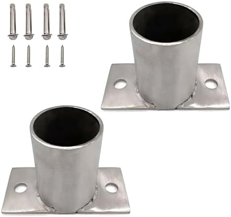Stainless Steel Post Base Kit - Round Antirust Deck Post Anchor Bracket ...