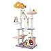 Amazon.com : Tangkula Tall Cat Tree, 66 Inch Multi-level Modern Cat Tower with Cat Condo, Sisal ...