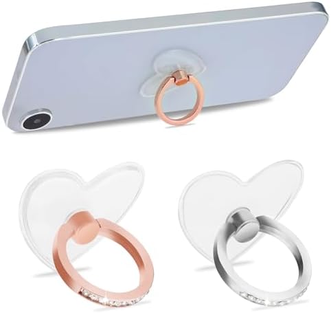 WLLHYF 2Pcs Transparent Cell Phone Ring Holder, Clear Cell Phone Ring ...