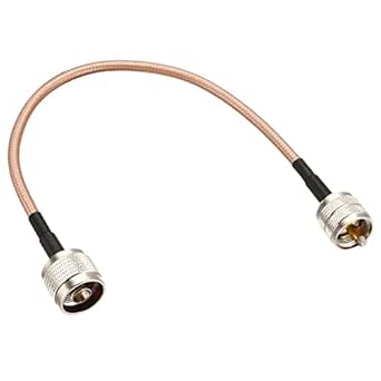 TA-VIGOR RG400 Coaxial Cable 1Ft(30cm), 50 Ohm UHF (PL259) Male to N-Type Male Low Loss Coax ...