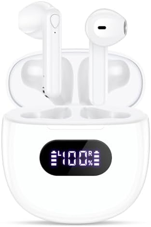 Wireless Earbuds, V5.3 Bluetooth Headphones, 48H Playtime LED Power ...