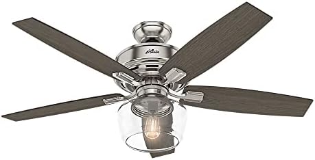 Windara 22 in. LED Indoor/Covered Outdoor Brushed Nickel Ceiling Fan ...