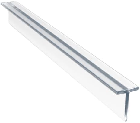 Brixwell PSTW716 Translucent Vinyl Edge 'T' Wipe for Out-Swinging Doors - 95-Inch Stock Length ...
