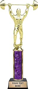 Amazon.com : Crown Awards Weightlifter Barbell Male Trophies ...