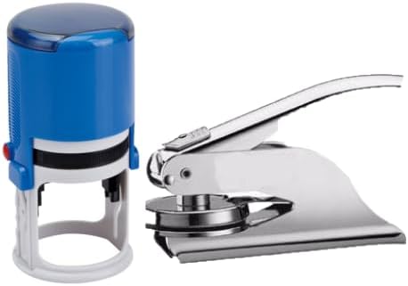 Amazon.com : Virginia Notary Silver Seal Embosser Bundle with Blue R ...
