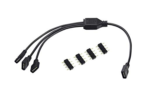 Vip Gadgets RGB Splitter Cable 1-to-3 for LED Strips, RGB Case Fan ...