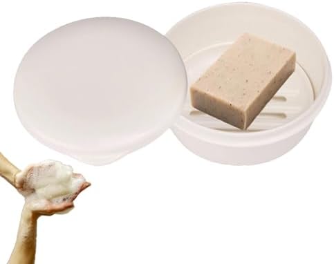 Travel Soap Box Portable Circular Seal Handmade Soap Box Shampoo Bar ...