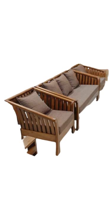 Teak Wood setty Set for Living Room and Office : Amazon.in: Home & Kitchen