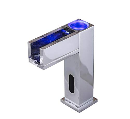 Gangang Led Automatic Touchless Sensor Waterfall Bathroom Sink Vessel ...