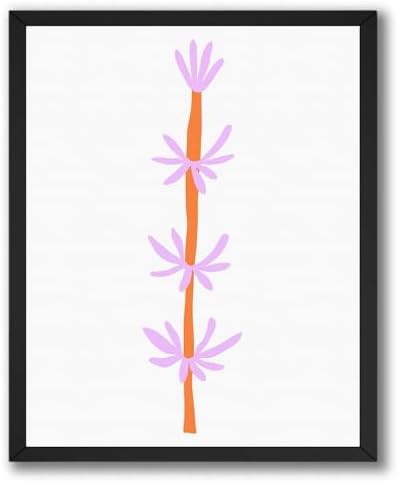 Amazon.com: InkFlow Posters Stylized Vertical Bloom Stem Poster ...