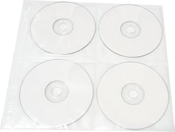 Amazon.com: 25-Pack 8 Disc CD DVD Poly Sleeves 3 Ring Binder Pages ...