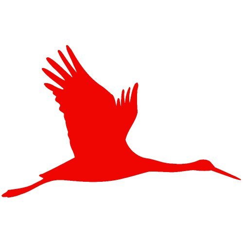 Amazon.com: BD USA Flying Stork Decal Sticker (red), Decal Sticker ...
