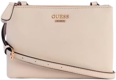 GUESS Factory Women's Akir Triple Compartment Crossbody White: Handbags ...