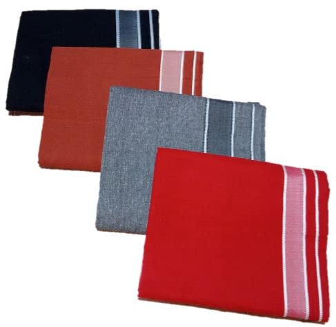 Black/Kavi/Grey & Red Colour Dhoti/Kerala Dhoti/Kerala Colour Pondu ...